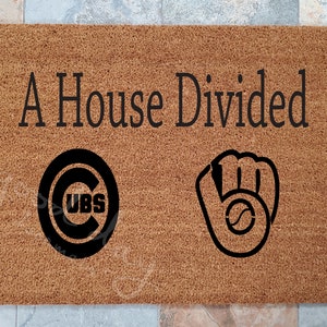 House Divided Sports Coir Doormat: Personalized Welcome Mat - Etsy