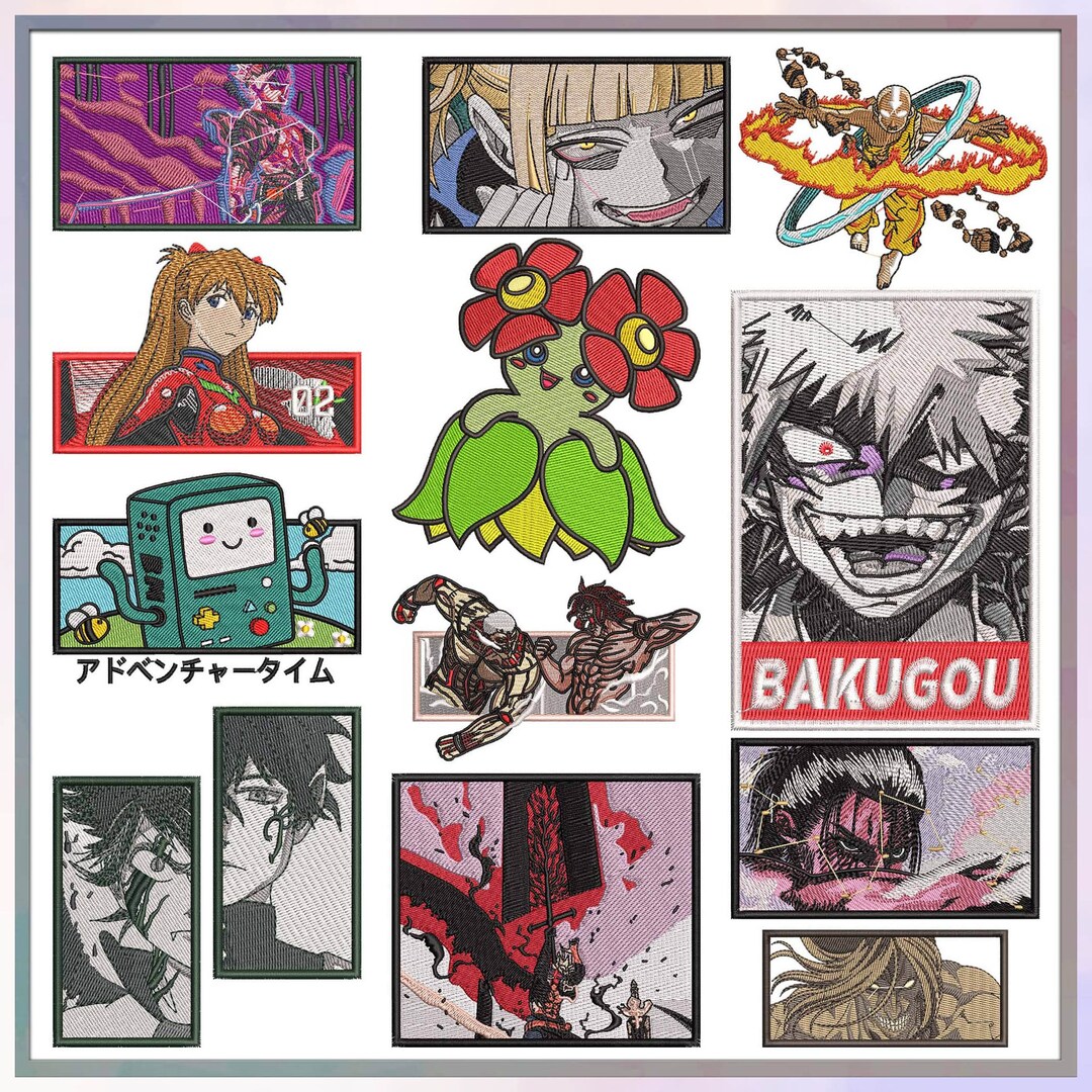 Sale Embroidery Designs, Anime Machine Embroidery Designs, Ready ...