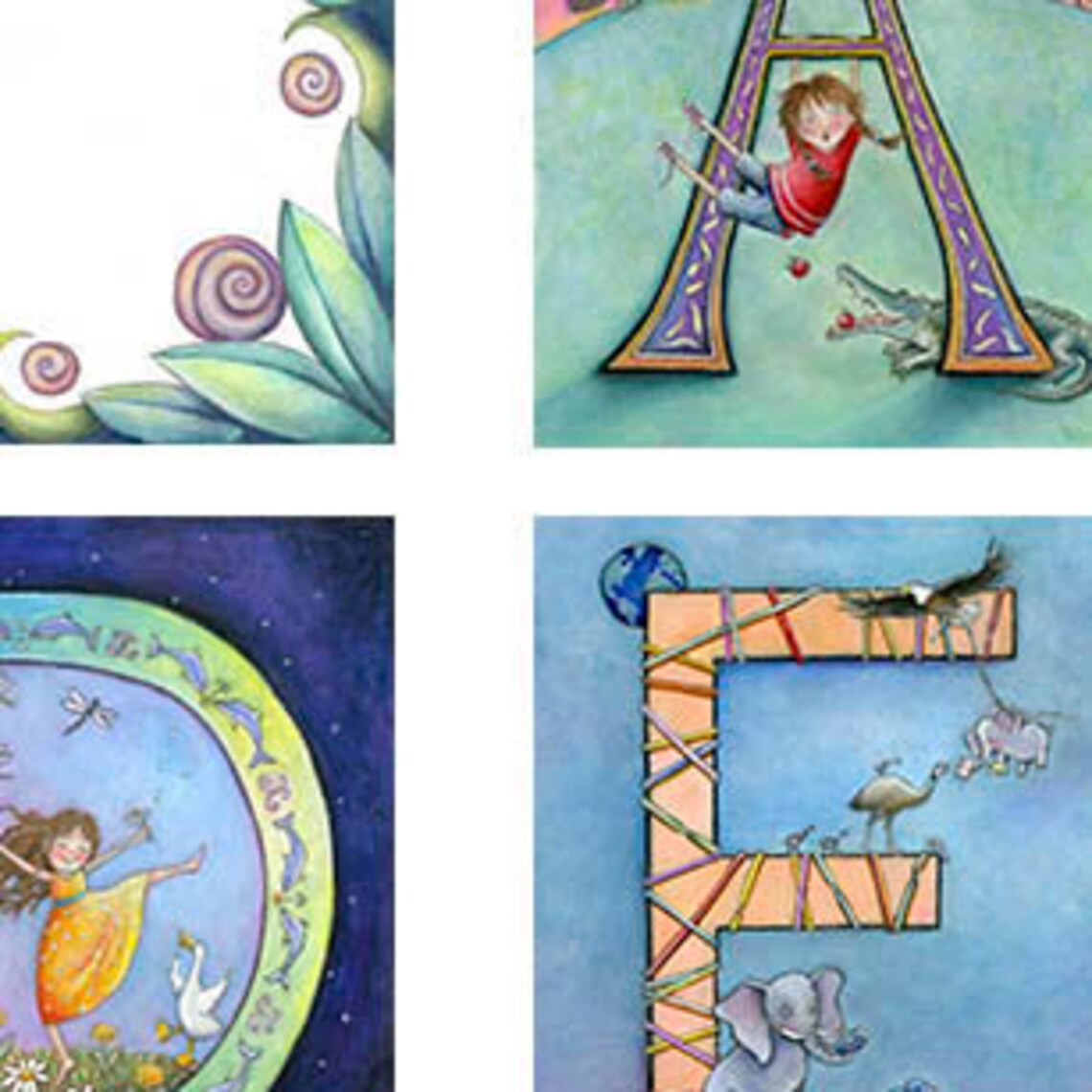 Alphabet Poster Nursery Print Childrens Wall Decor Abc Wall | Etsy