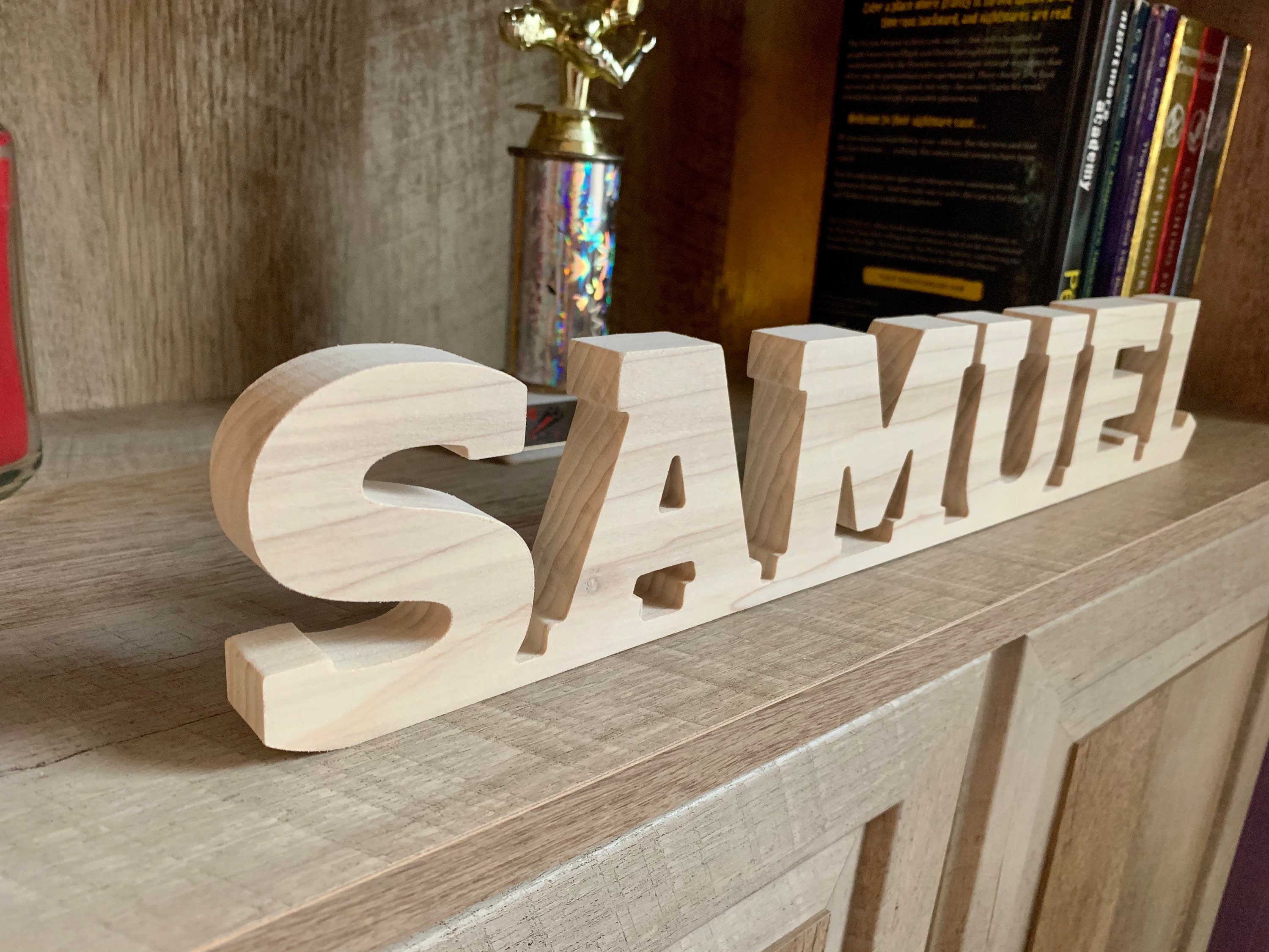 Wood letters Block Letters Wood Names 4 Wood Block | Etsy