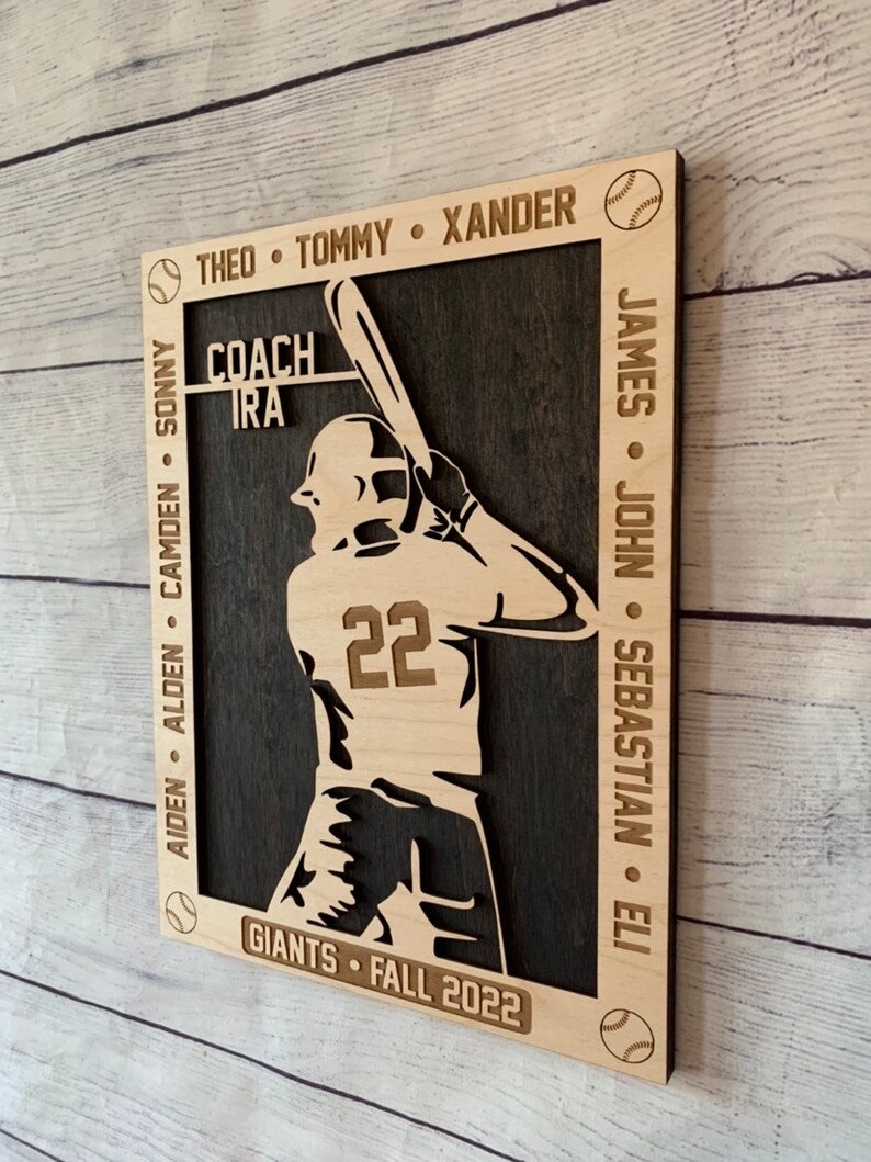Baseball Coach Gift - Baseball Sign - Etsy