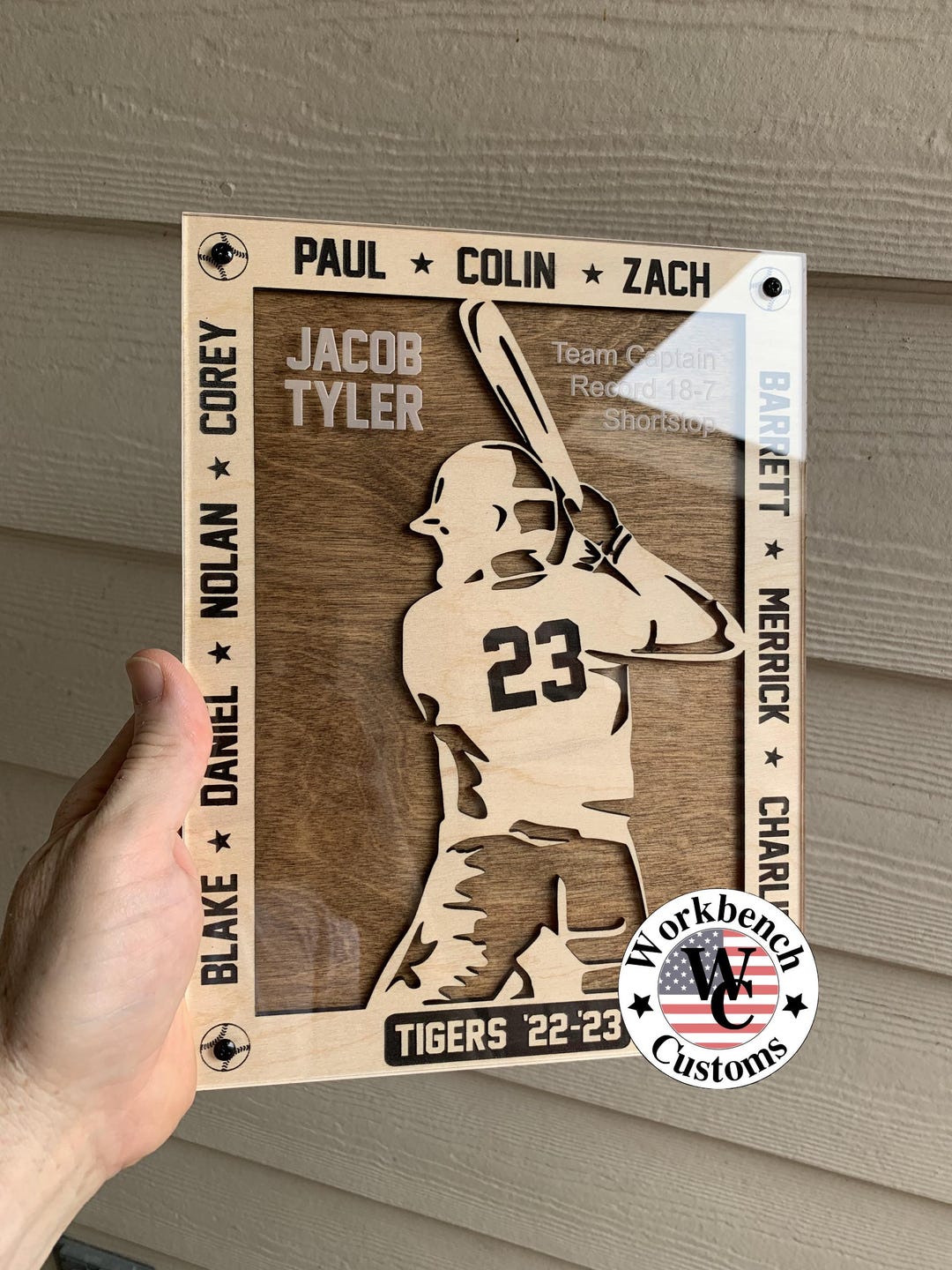 Personalized Baseball Plaque: Team Player Gift - Etsy