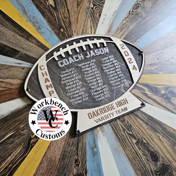 Football Plaque - Etsy