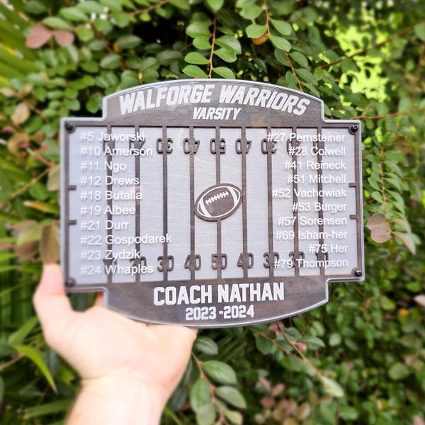 Football Plaque - Etsy