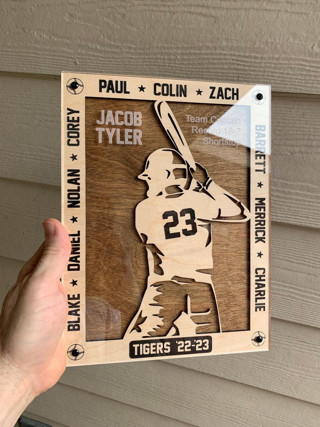 Baseball Plaque, Awards Plaque, Baseball Player - Etsy