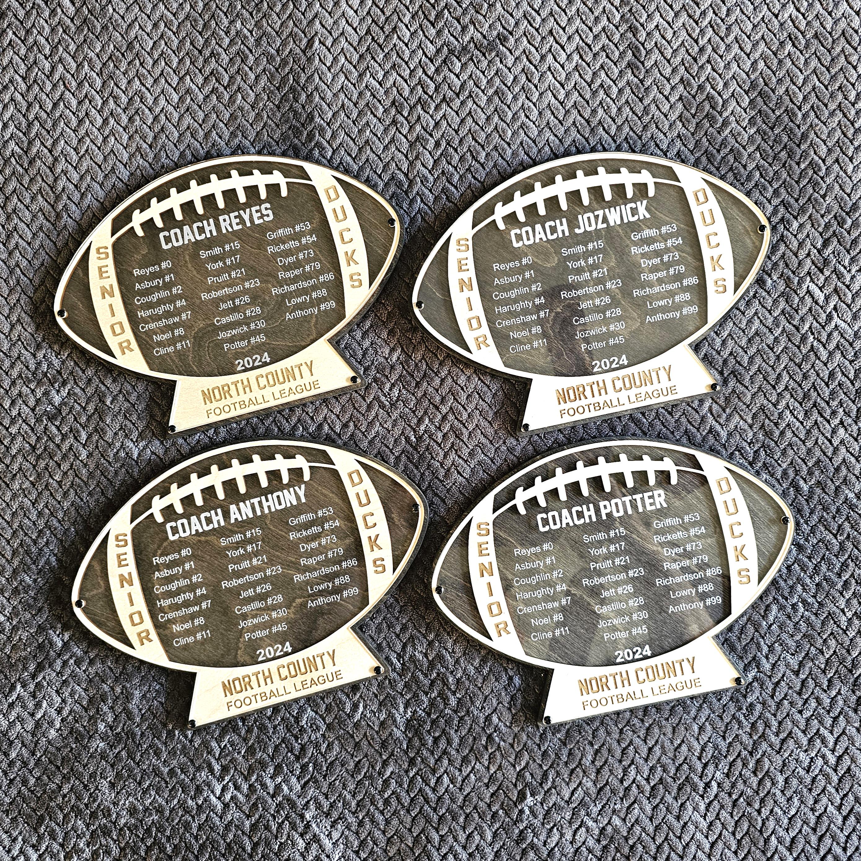 Personalized Football Plaque, End of Season Gift - Etsy