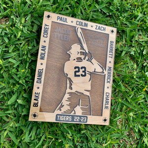 Baseball Plaque, Awards Plaque, Baseball Player - Etsy