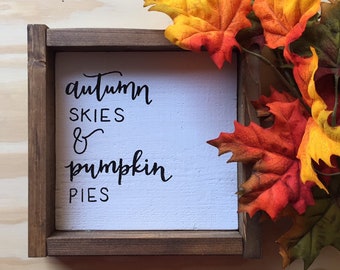 Autumn Skies and Pumpkin Pies Reusable Stencil Fall Stencil - Etsy