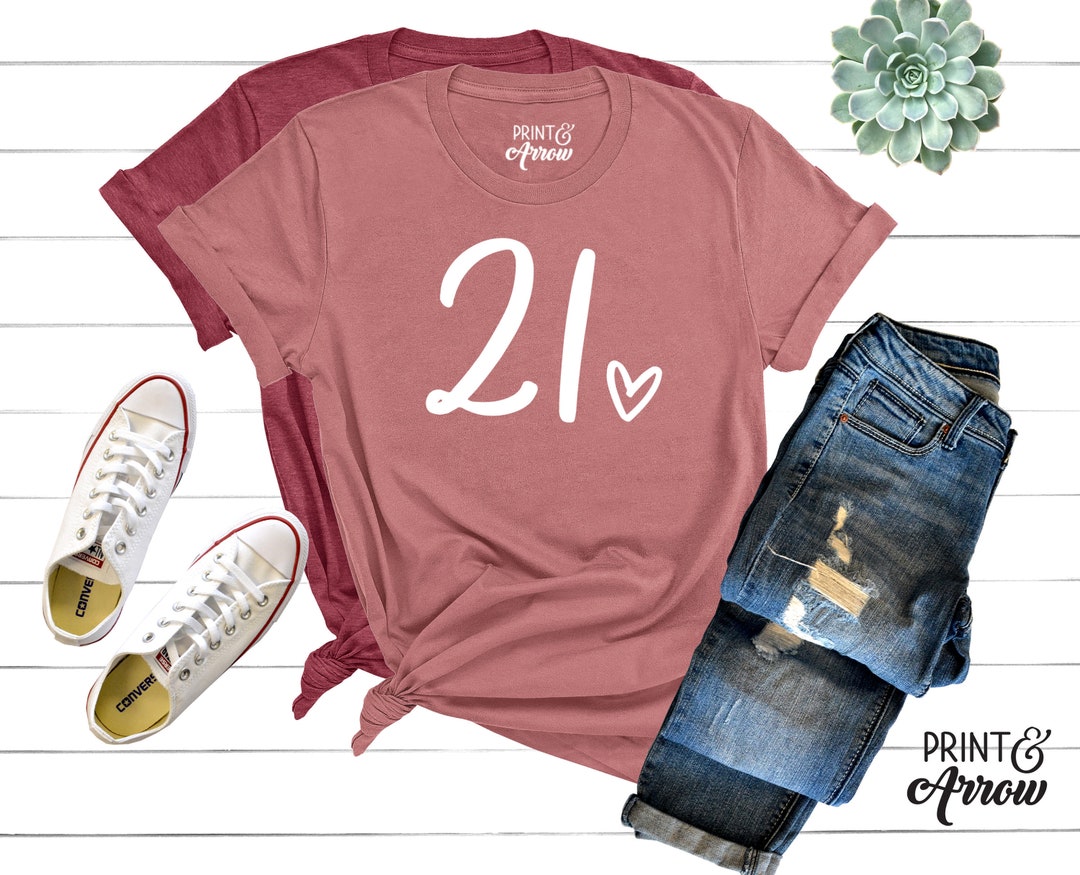 21 Shirt, 21st Birthday, 21st Birthday Shirt, Birthday Shirt, 21st ...