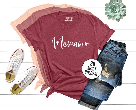 Memaw Shirt Memaw Gift Grandma Mothers Day Gift Memaw | Etsy