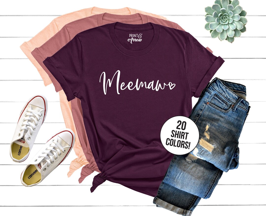 Meemaw Shirt, Meemaw Gift, Mothers Day Gift for Grandma Shirt ...