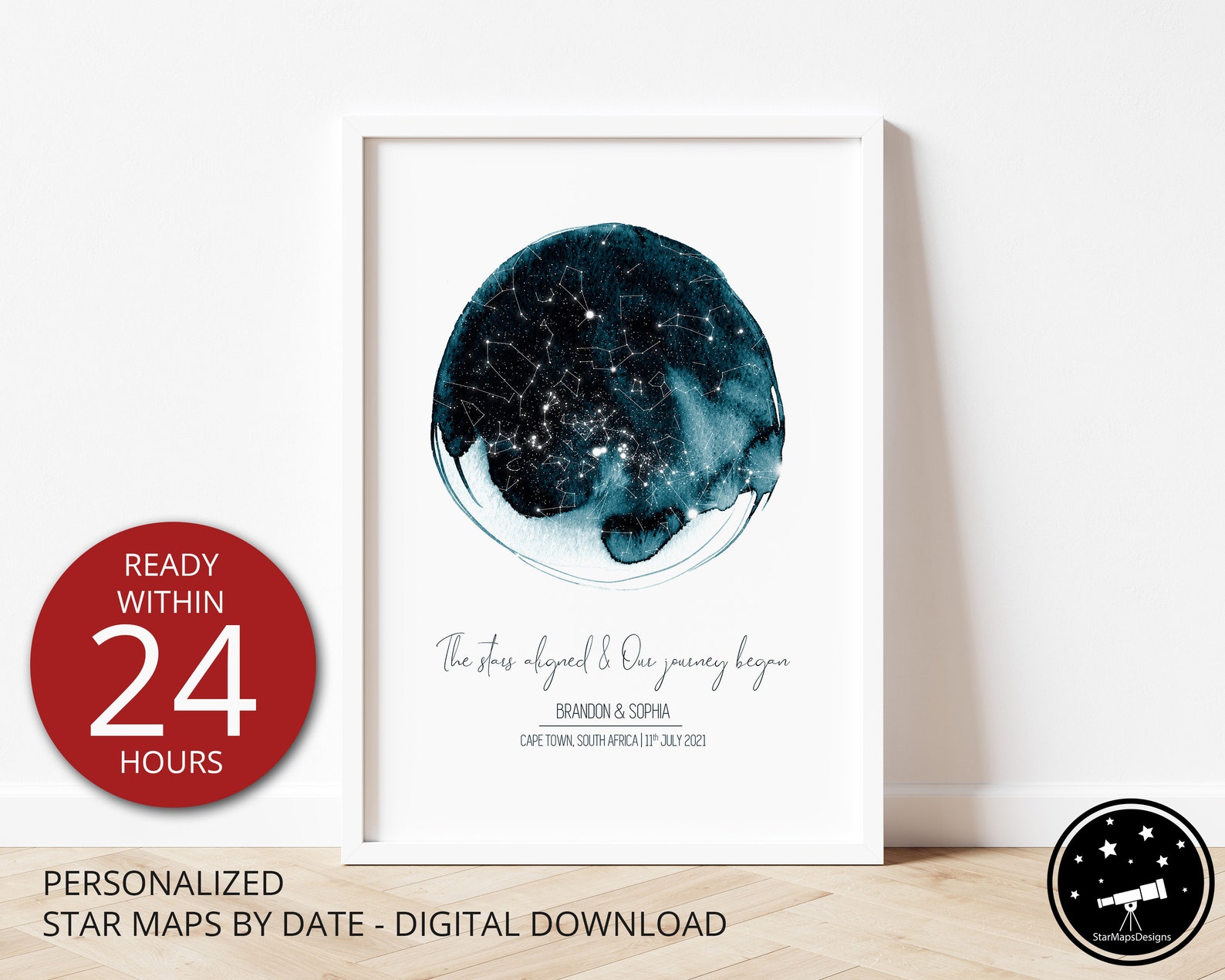 Stars on Wedding Night Custom Constellation Star Map by Date - Etsy