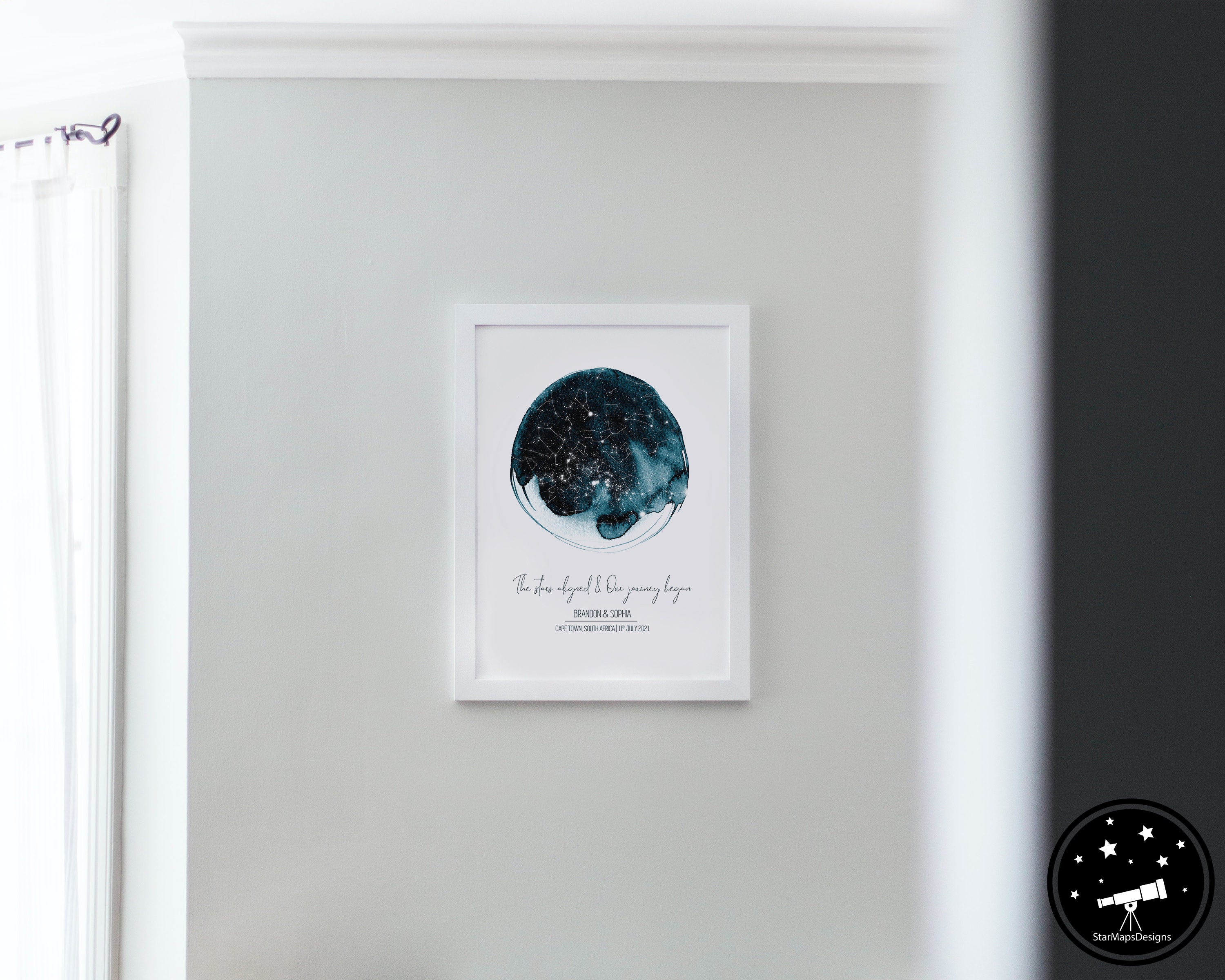 Stars on Wedding Night Custom Constellation Star Map by Date - Etsy