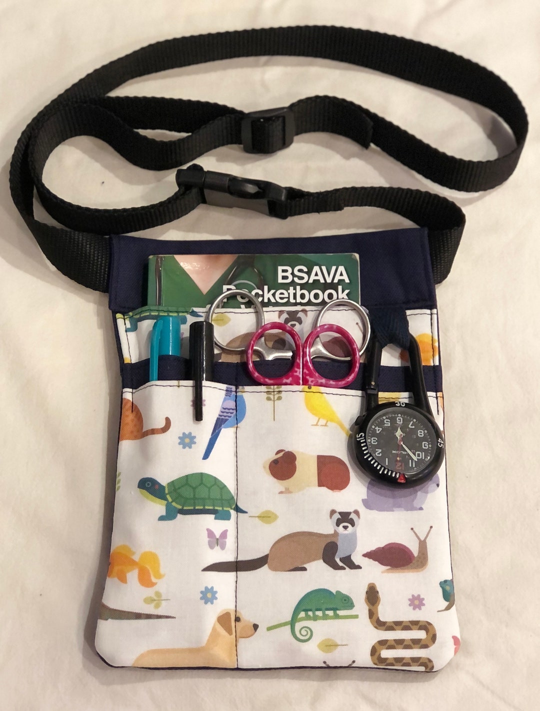 Veterinary Nurse Pocket Pouch Hip Bag Vet Organiser Bum Bag cats, Dogs ...