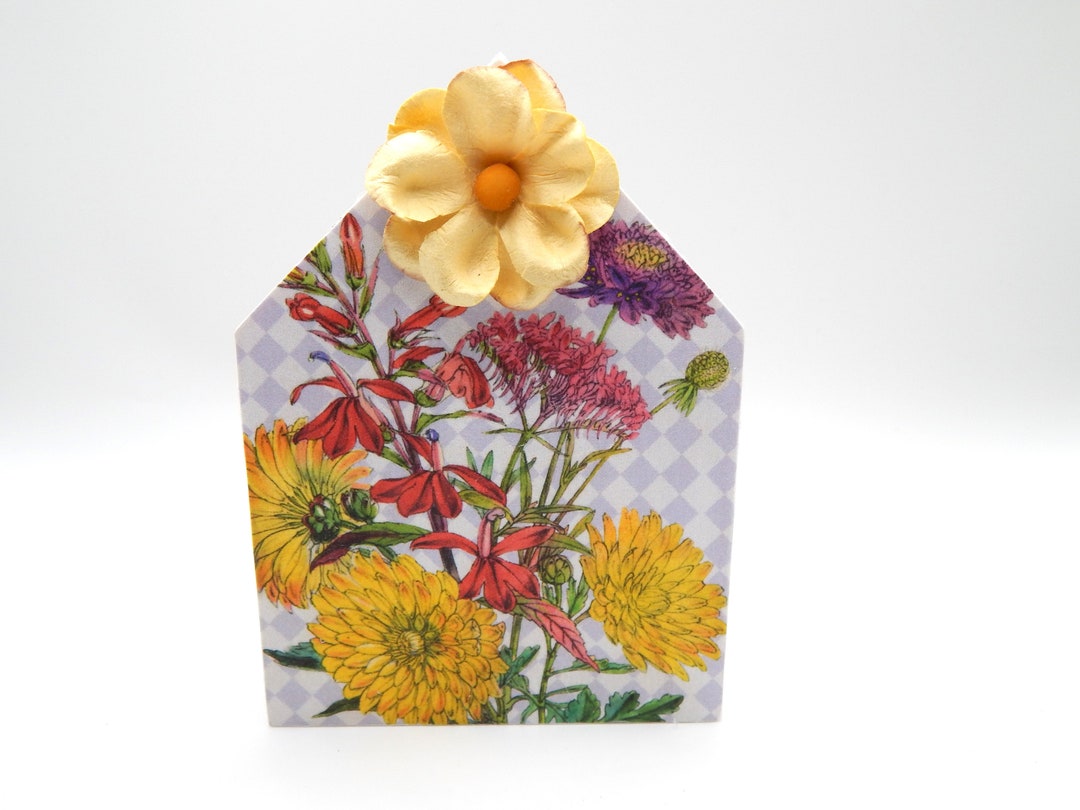 Spring Shelf Sitter. Wood House. Shelf Decor. Kitchen Accent. Small ...