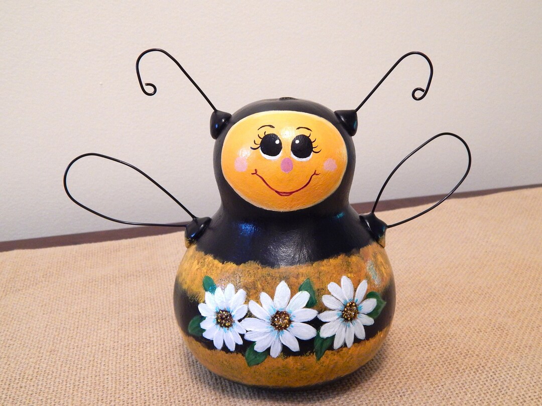 Gourd Bumble Bee. Figurine. Bumble Bee. Painted Gourd. Hand Painted ...