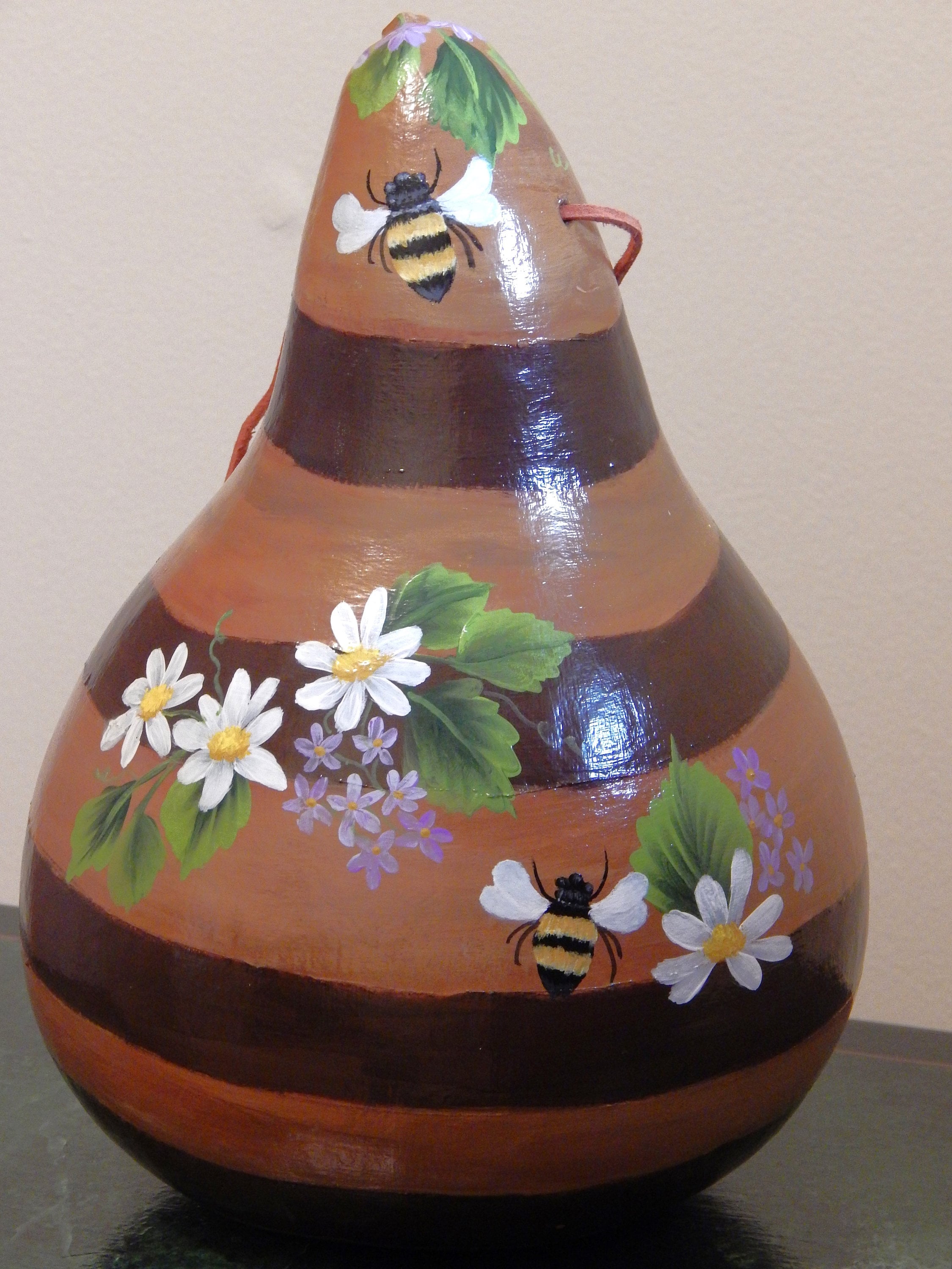 Painted Gourd Birdhouse. Gourd Birdhouse. Painted Gourd. Garden Decor ...