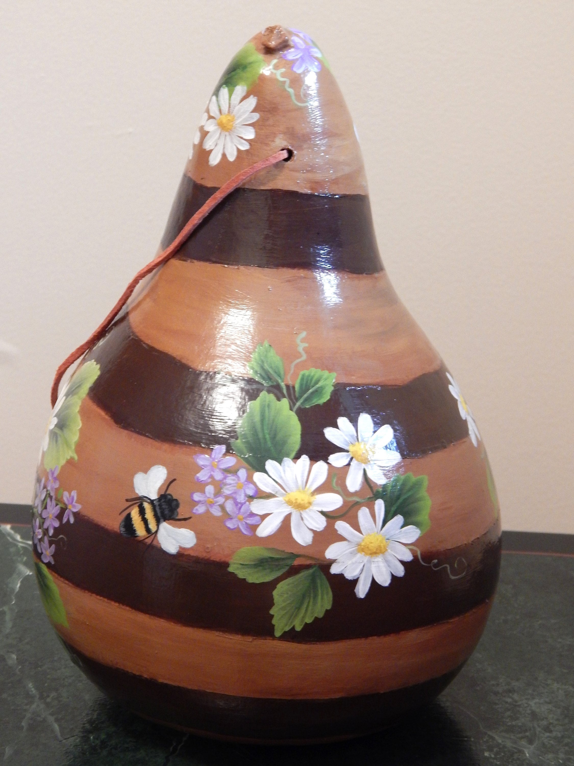 Painted Gourd Birdhouse. Gourd Birdhouse. Painted Gourd. Garden Decor ...