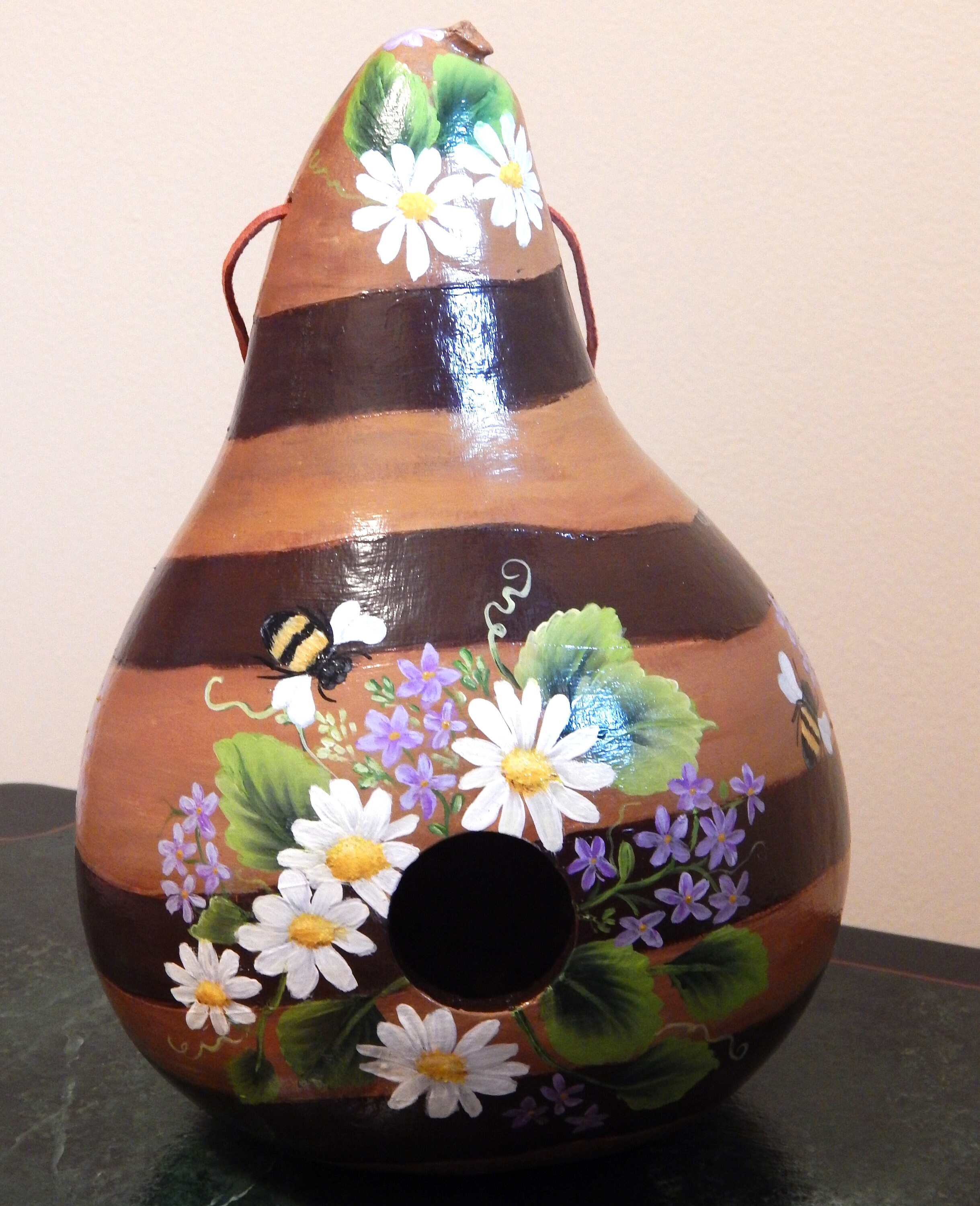 Painted Gourd Birdhouse. Gourd Birdhouse. Painted Gourd. Garden Decor ...