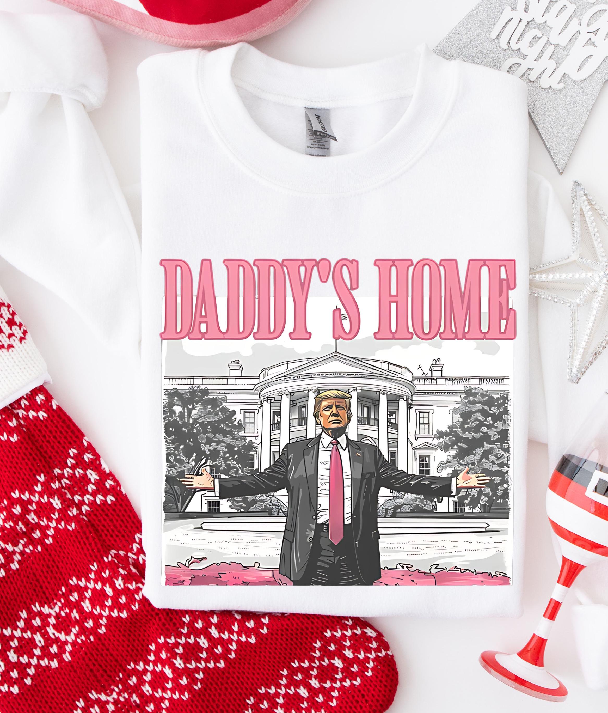 Daddys Home- Pink - Trump - Pink Trump 2024, Graphic PNG, Trump Digital ...
