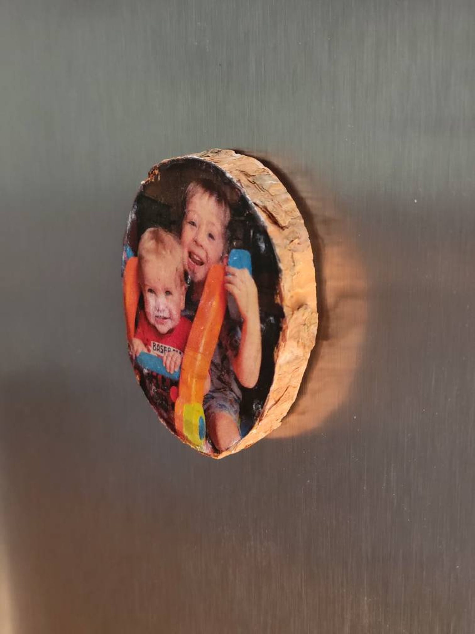 Personalized Photo Frame Magnet Fridge Magnet Set Wood - Etsy