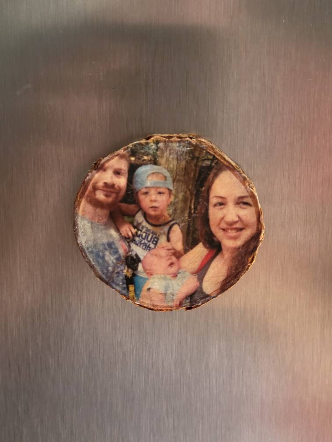 Personalized Photo Frame Magnet Fridge Magnet Set Wood - Etsy