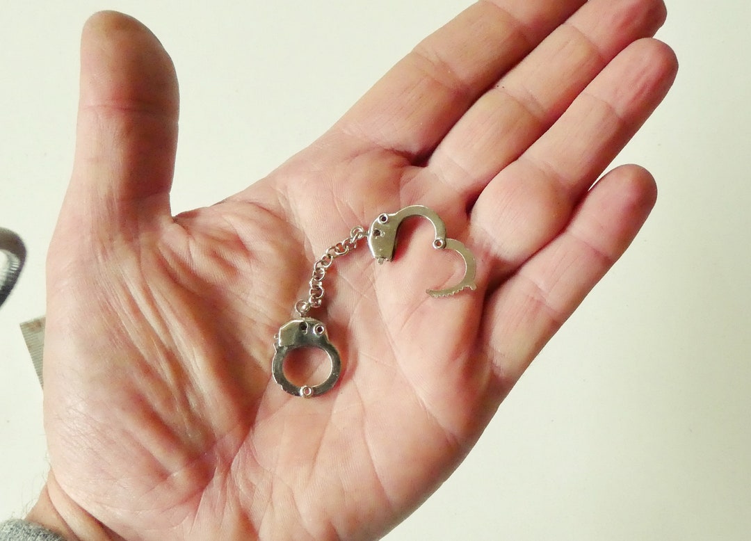 Miniature Handcuffs, Steel Cuff, Steel Chain, Bondage Device - Etsy