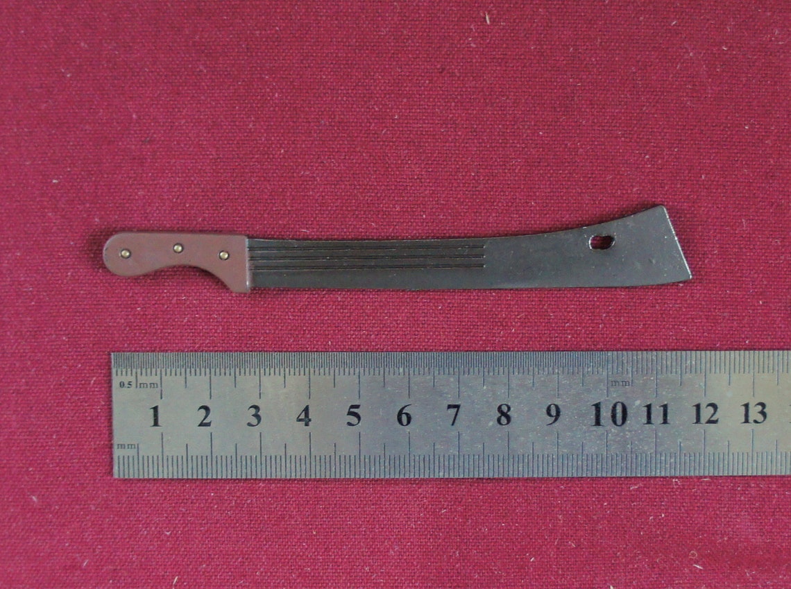1/6 Scale Miniature Machete Panga Knife Solid Metal Weapon - Etsy