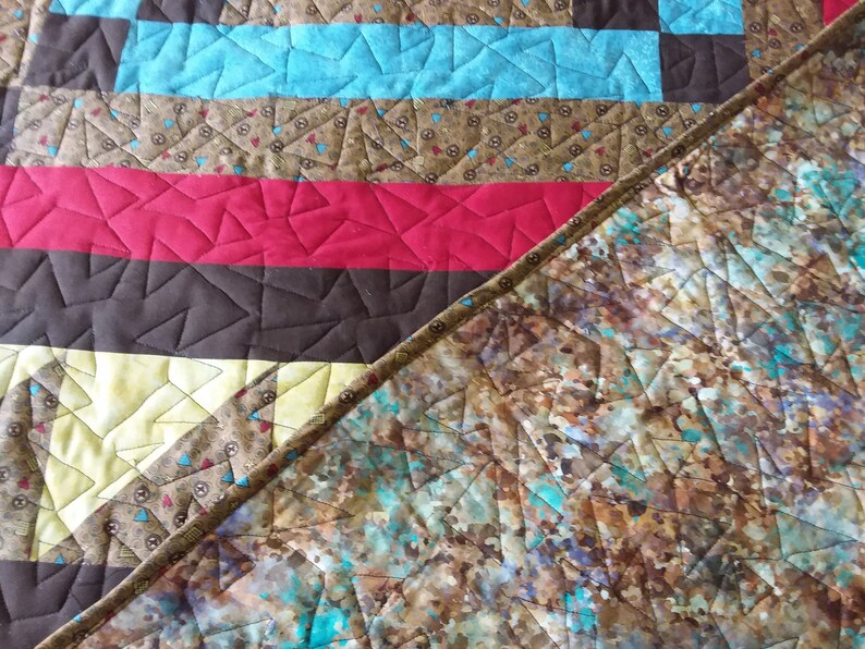 Colorful Patchwork Quilt All Cotton Queen Size Quilt Block Pattern ...