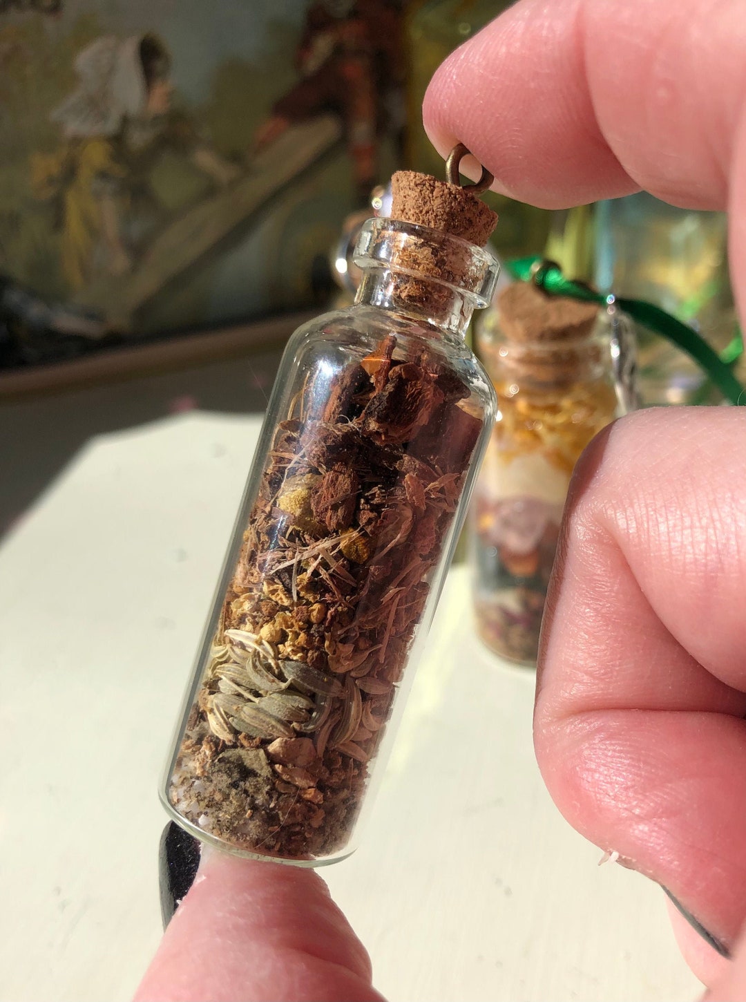 Divination Herbs // Ritual Spell Jar // Communication Beltane Samhain ...