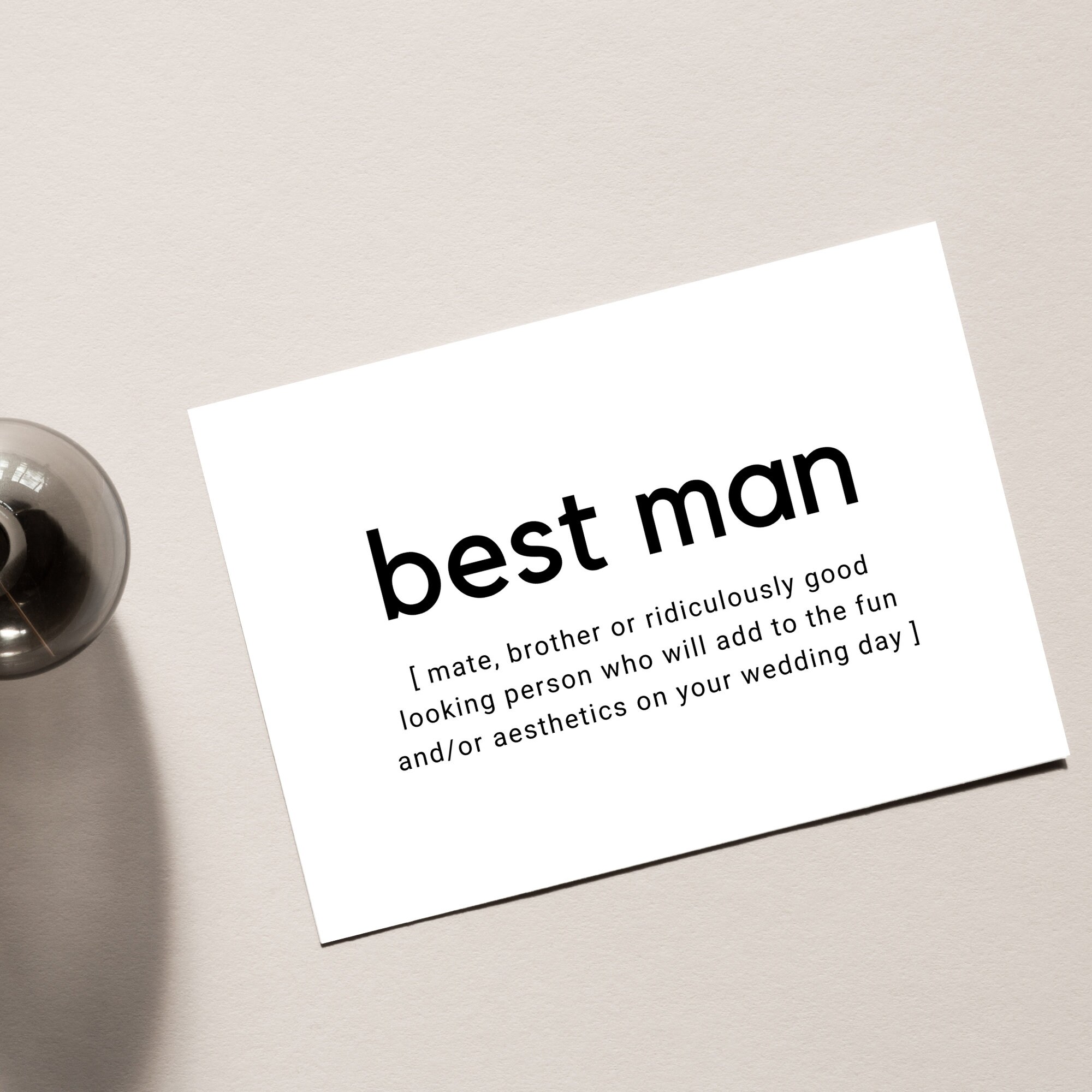 PDF Best Man Card, Will You Be My Best Man, Downloadable Best Man Cards ...