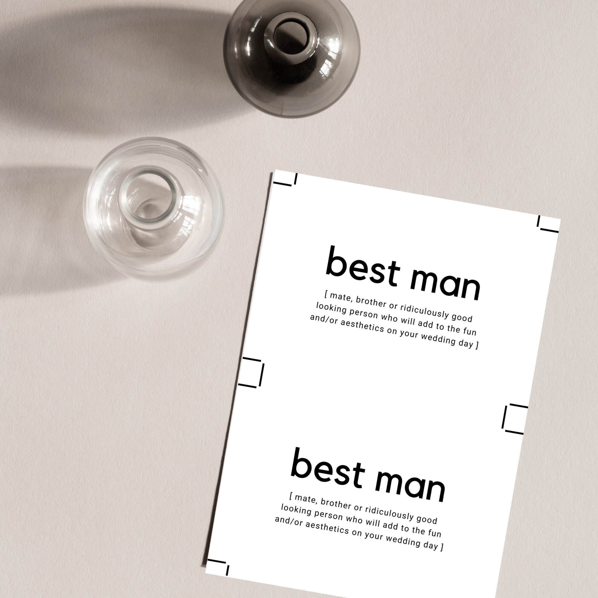 PDF Best Man Card, Will You Be My Best Man, Downloadable Best Man Cards ...