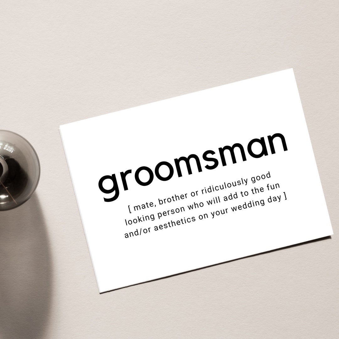 PDF Groomsman Cards, Will You Be My Groomsman, Downloadable Groomsman ...