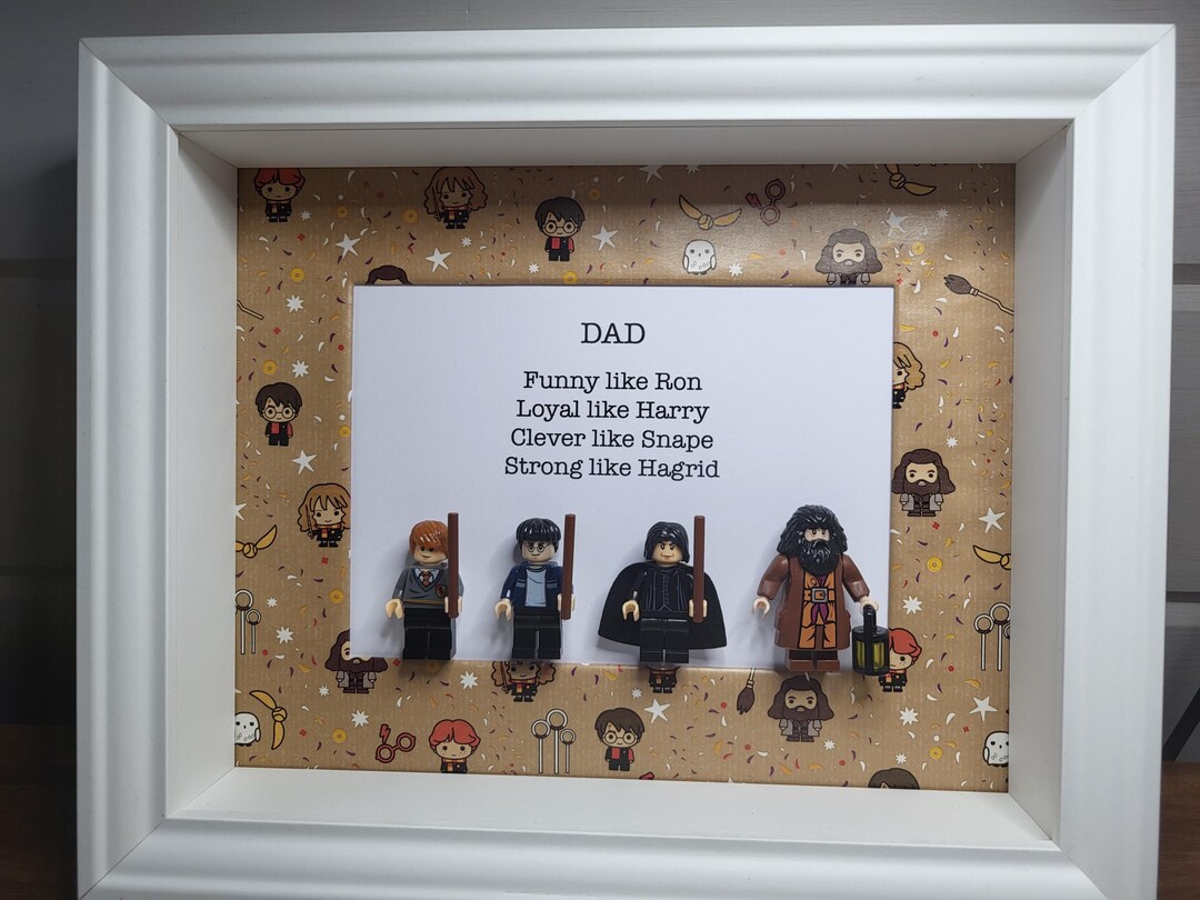 Fathers Day Dad Harry Potter Inspired Frame Featuring Harry Ron Snape ...