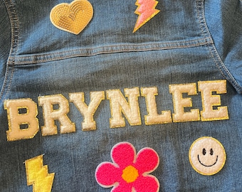 Custom Made Denim Patch Jacket - Etsy