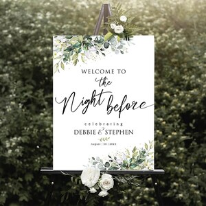 The Night Before Sign, Wedding Rehearsal Dinner, Rehearsal Dinner Sign ...
