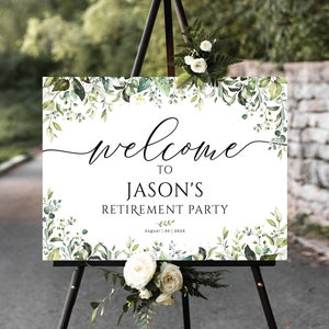Retirement Party Sign, Retirement Welcome Sign, Retirement Celebration ...