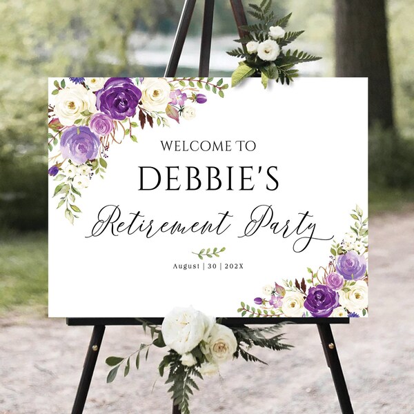 Purple Retirement Party Decorations - Etsy