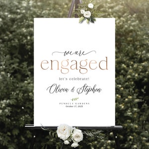 Engagement Welcome Sign, Engagement Sign, Engagement Party Welcome Sign ...