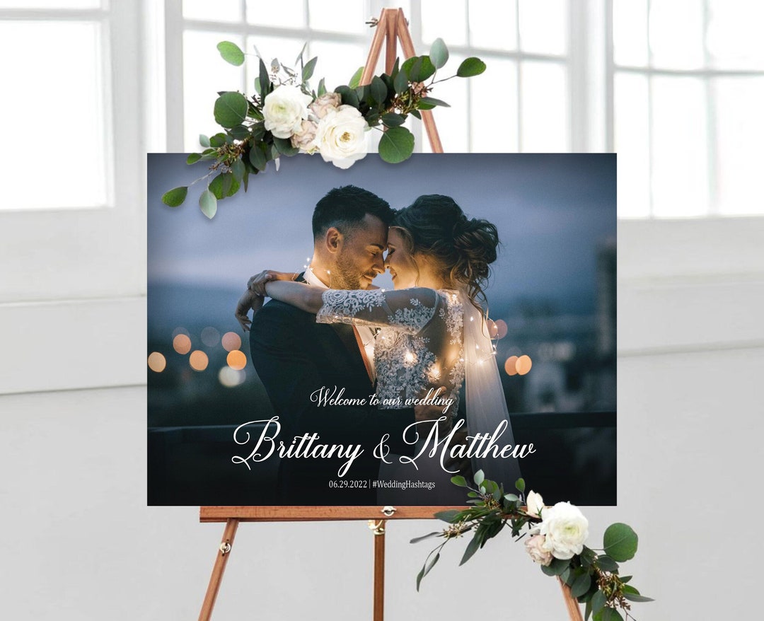 Photo Wedding Sign, Photo Wedding Welcome Sign, Welcome Wedding Sign ...