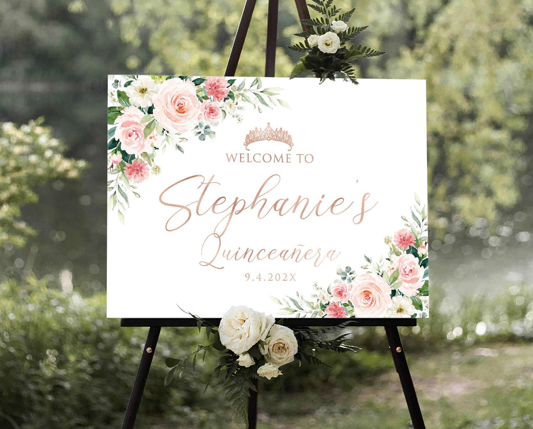 Quinceañera Welcome Sign Quinceanera Sign Quinceanera - Etsy