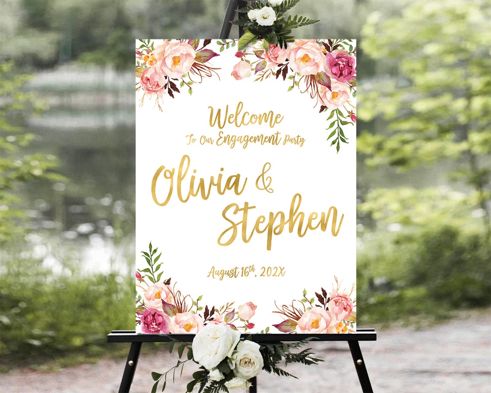 Engagement Welcome Sign, Engagement Sign, Welcome Engagement Party Sign ...