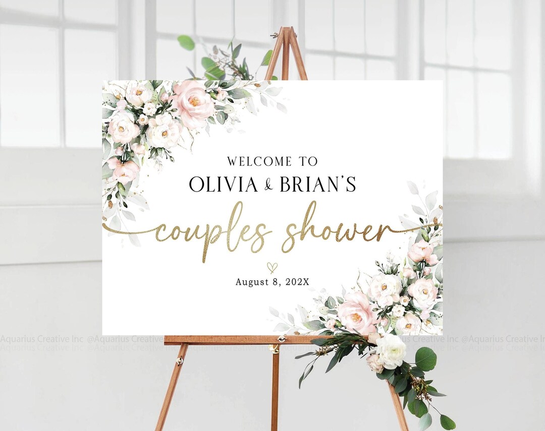 Couples Shower Sign, Couples Shower Invitations, Couples Shower ...