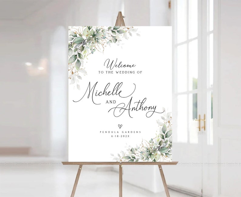 Personalized Wedding Sign, Wedding Welcome Sign, Wedding Invitations ...