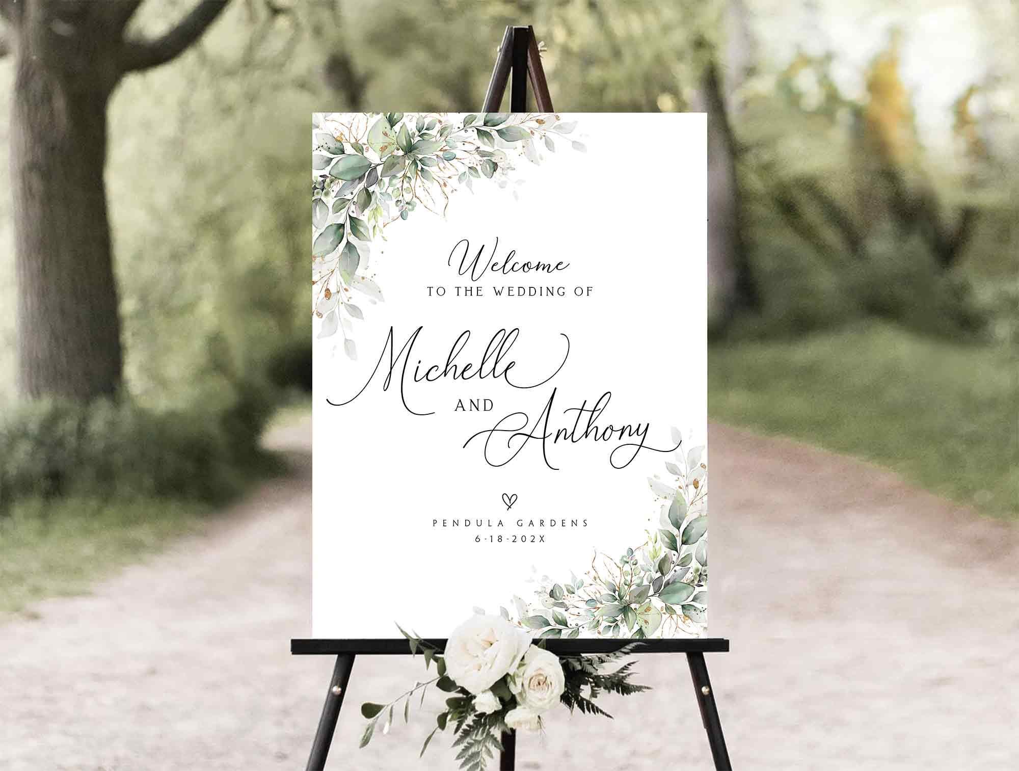 Personalized Wedding Sign, Wedding Welcome Sign, Wedding Invitations ...