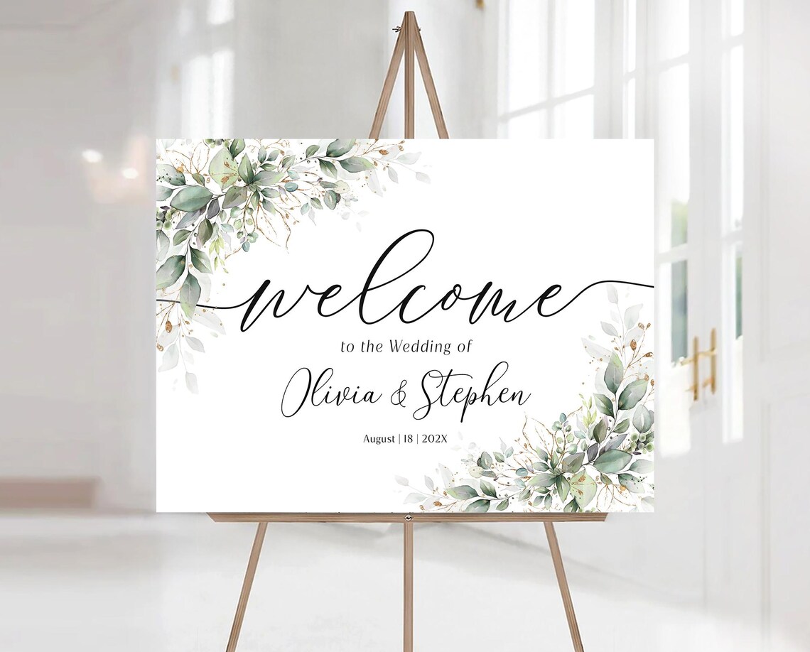 Wedding Welcome Sign, Wedding Signs, Wedding Invitations, Engagement ...