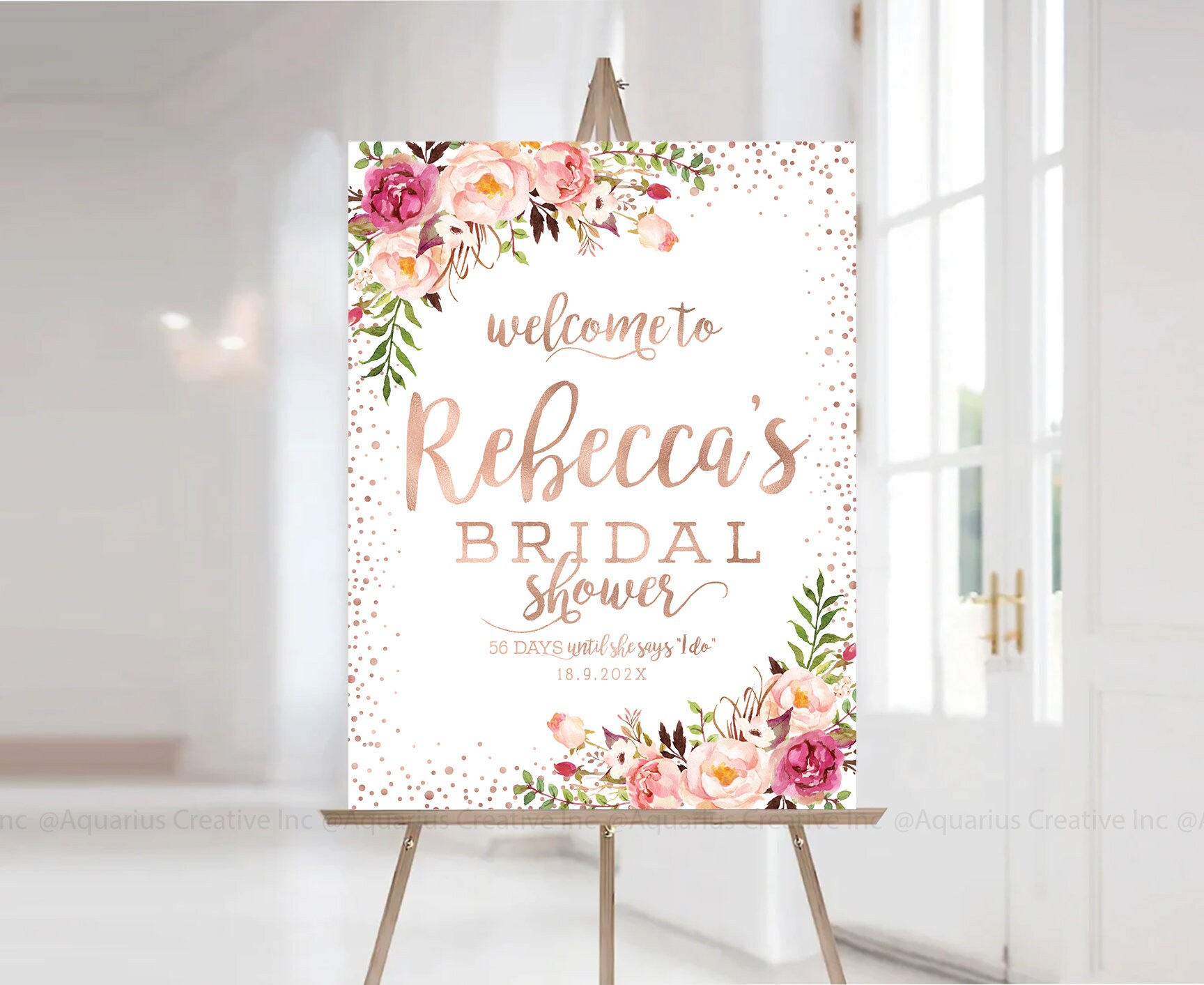 Bridal Shower Sign, Bridal Shower Decorations, Bridal Shower Welcome ...