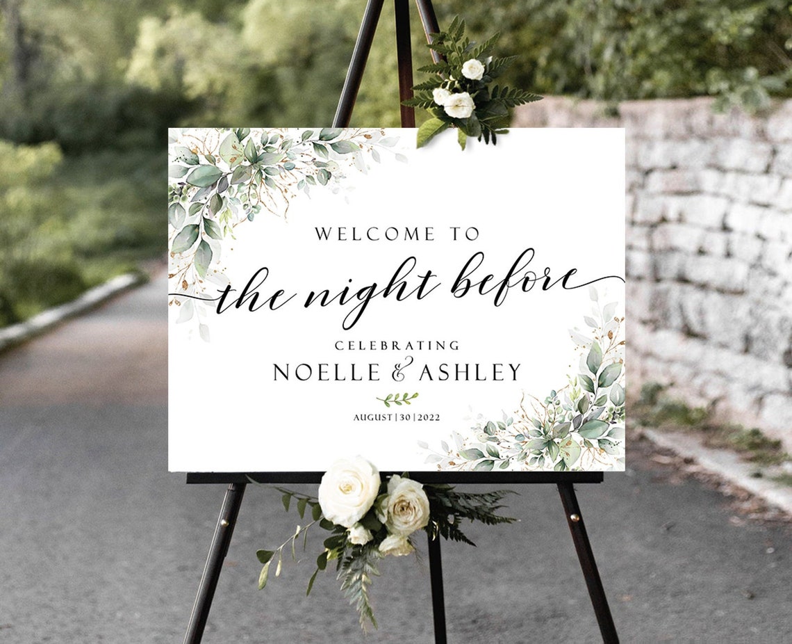 The Night Before Sign Wedding Rehearsal Dinner Rehearsal - Etsy