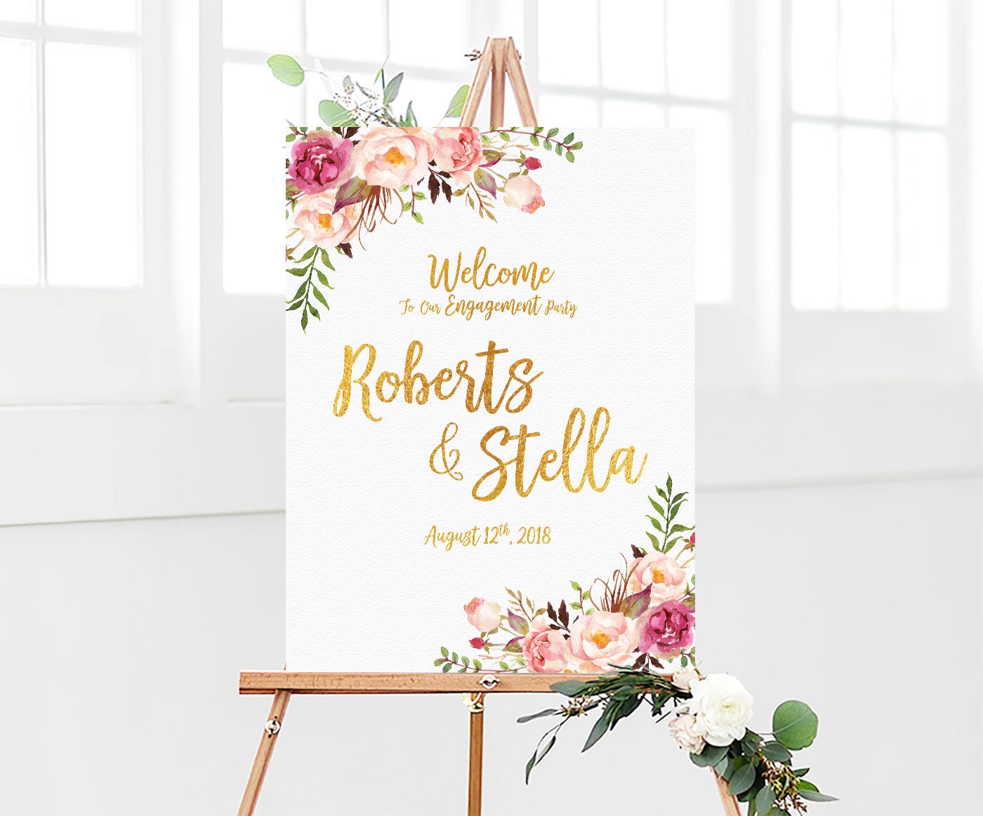 Engagement Welcome Sign, Engagement Sign, Welcome Engagement Party Sign ...