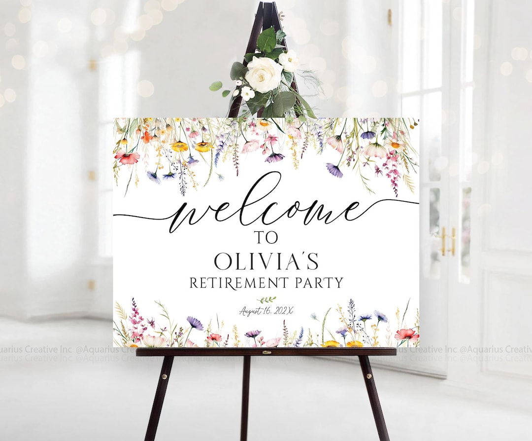Retirement Party Sign, Retirement Welcome Sign, Retirement Celebration ...